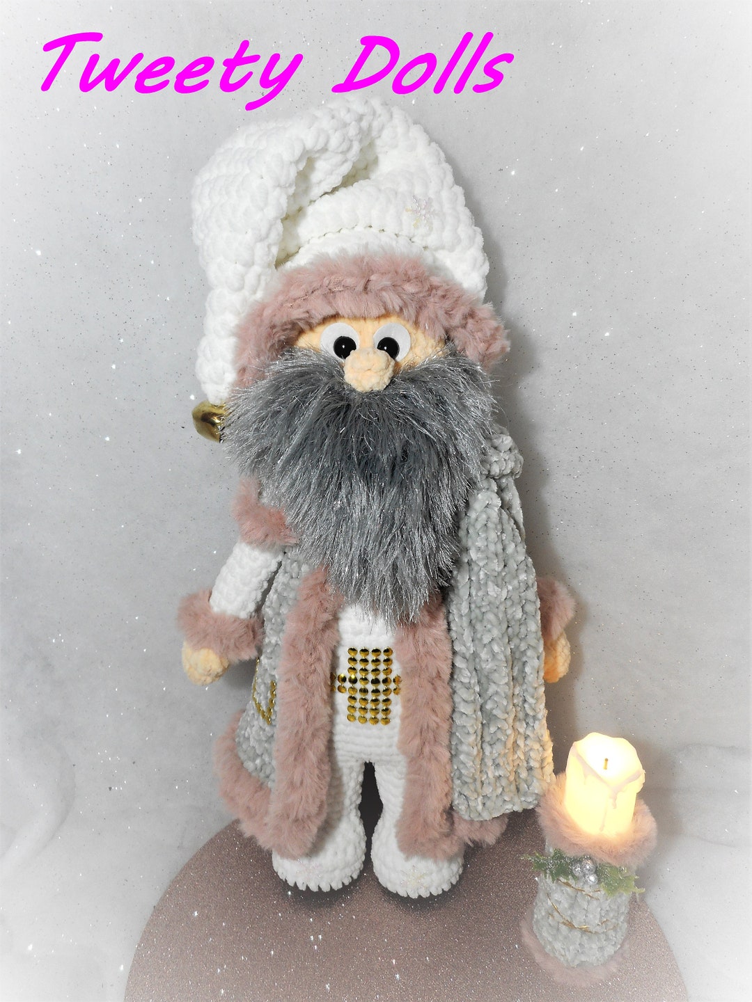 Gnome Calin Noël Tutorial in French English or Dutch for Crochet ...