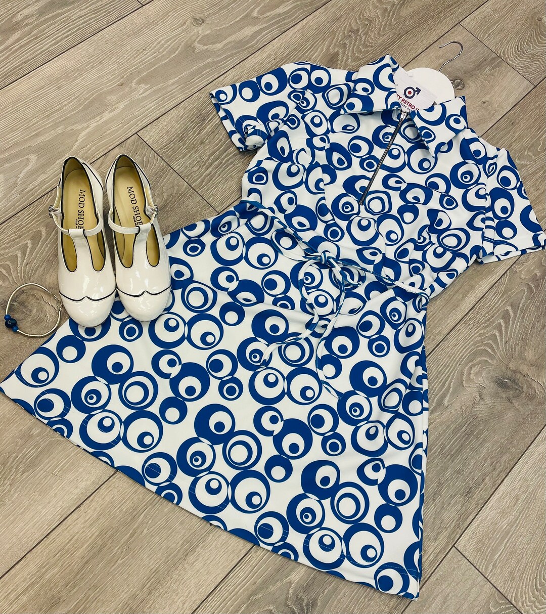 1960s, Mod Inspired Dress, With Exclusive Retro Circles Print - Etsy