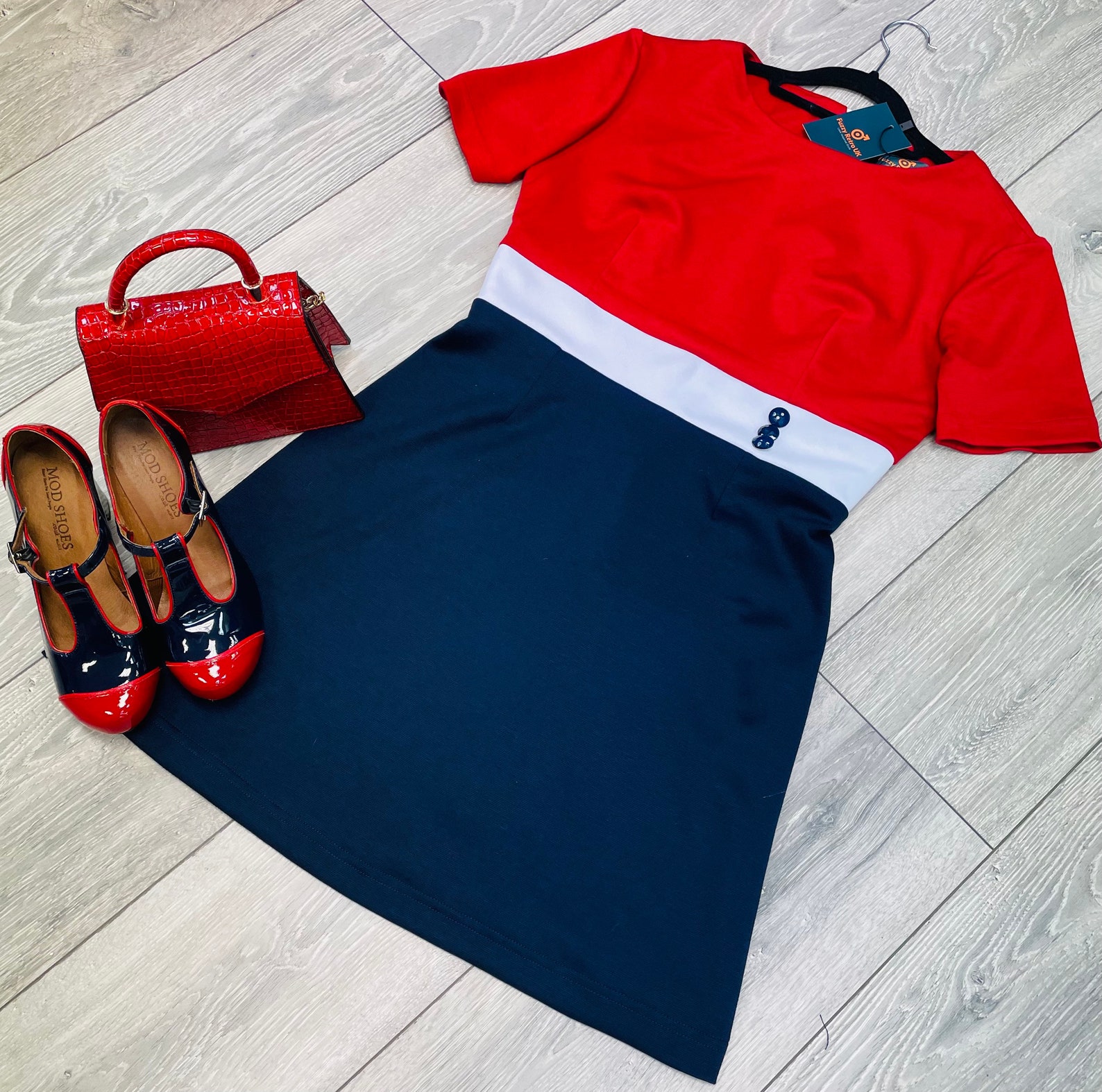 Mod Dress 1960sdress TWO TONE Repro Inspired - Etsy UK