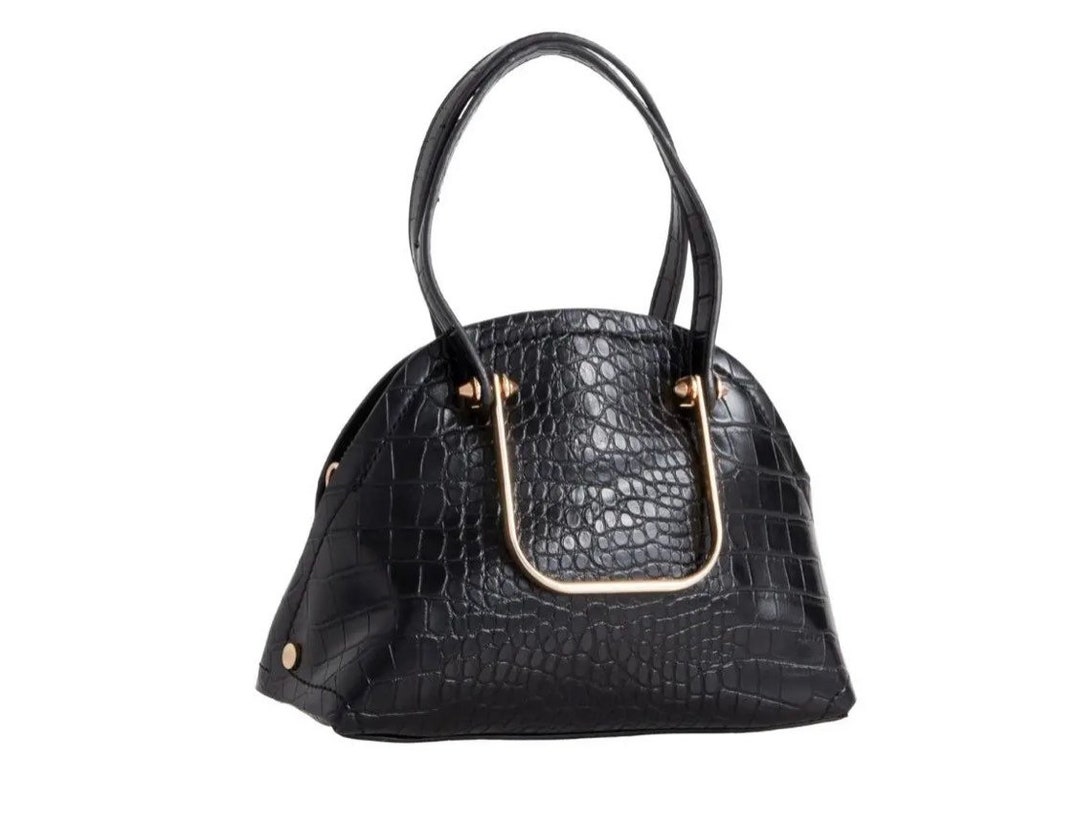 Retro Bucket Style Bag, With Top Handles in Faux Leather - Etsy