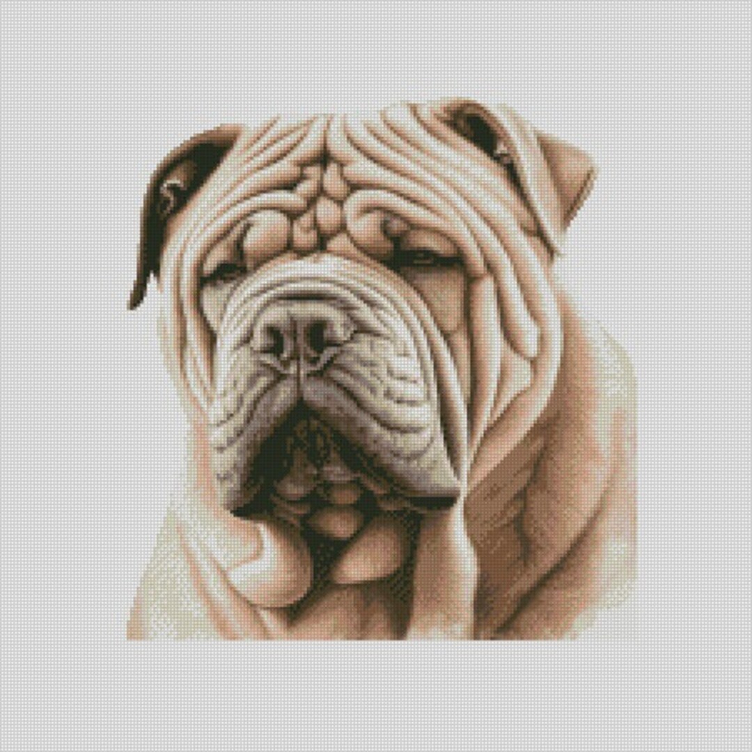 Shar Pei Dog 1 Counted Cross Stitch Chart or Complete Kit - Etsy
