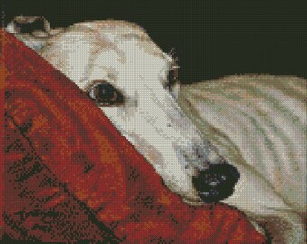 Cross Stitch Chart or Complete Kit Jack the Greyhound Dog | Etsy