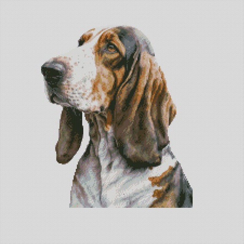 Basset Hound Dog 3 Cross Stitch Chart Instant Download PDF Pattern ...