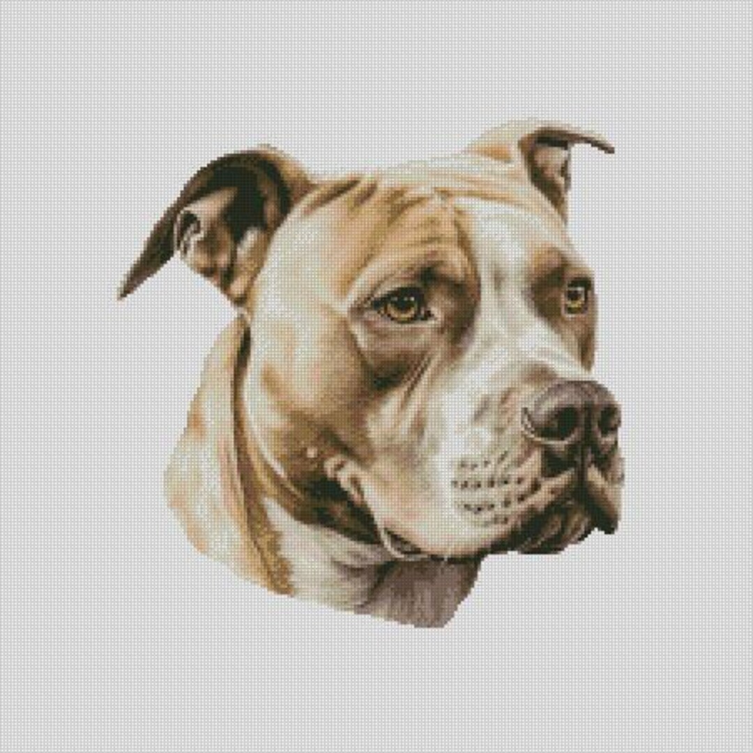 Pit Bull Dog 1 Cross Stitch Chart Instant Download PDF Pattern Keeper ...