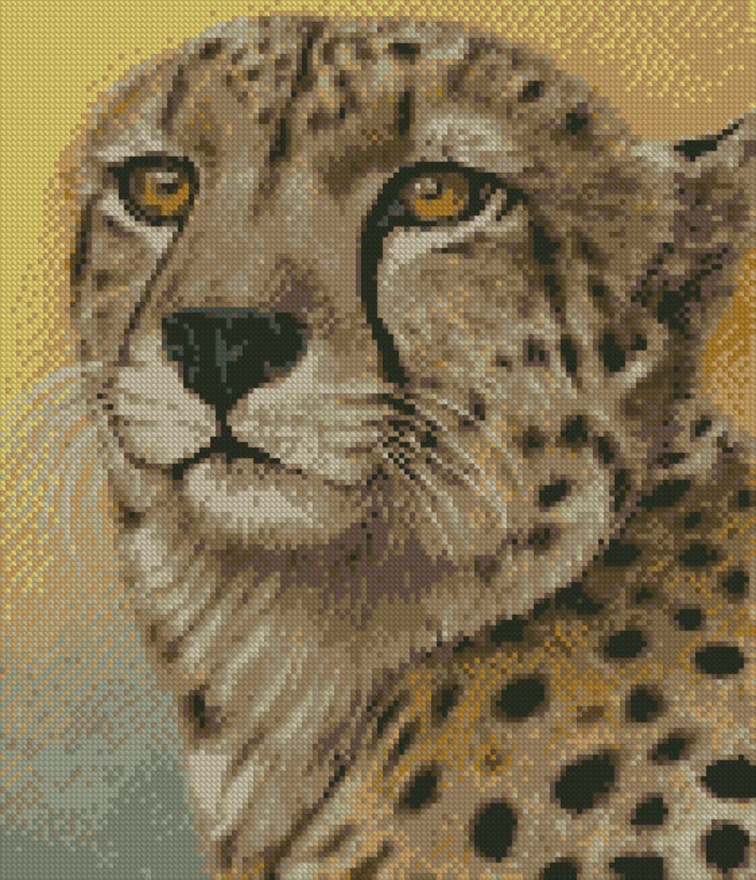 Cross Stitch Chart or Complete Kit Portrait of A Cheetah - Etsy