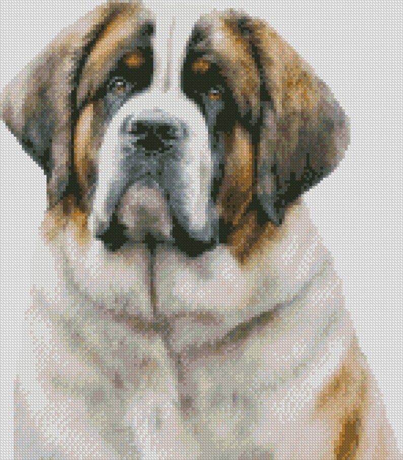 Saint Bernard Dog 2 Cross Stitch Chart Instant Download PDF Pattern ...