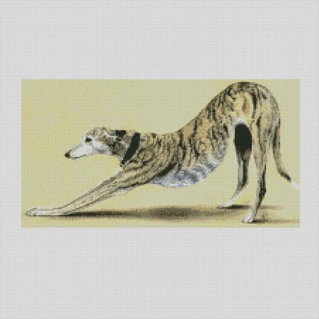Greyhound Dog and Stretch 2 Cross Stitch Chart Instant Download PDF ...