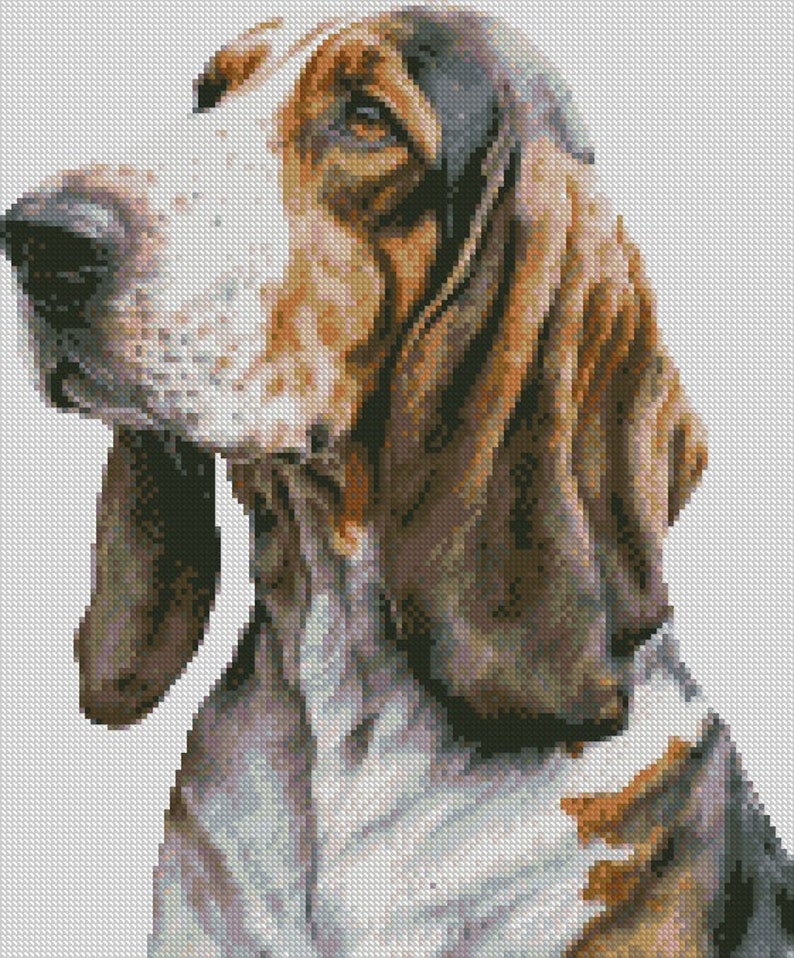 Basset Hound Dog 3 Cross Stitch Chart Instant Download PDF Pattern ...
