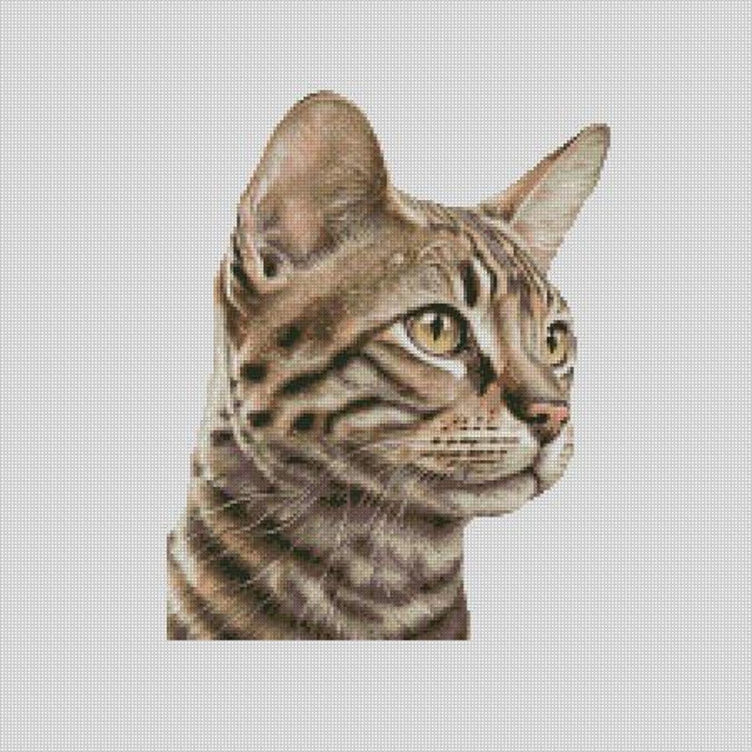 Bengal Cat 2 Cross Stitch Chart Instant Download PDF Pattern Keeper ...