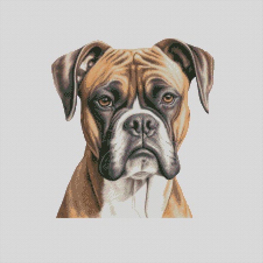Boxer Dog 1 Cross Stitch Chart Instant Download PDF Pattern Keeper ...