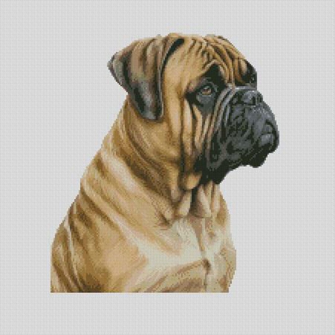 Bullmastiff Dog 3 Cross Stitch Chart Instant Download PDF Pattern ...