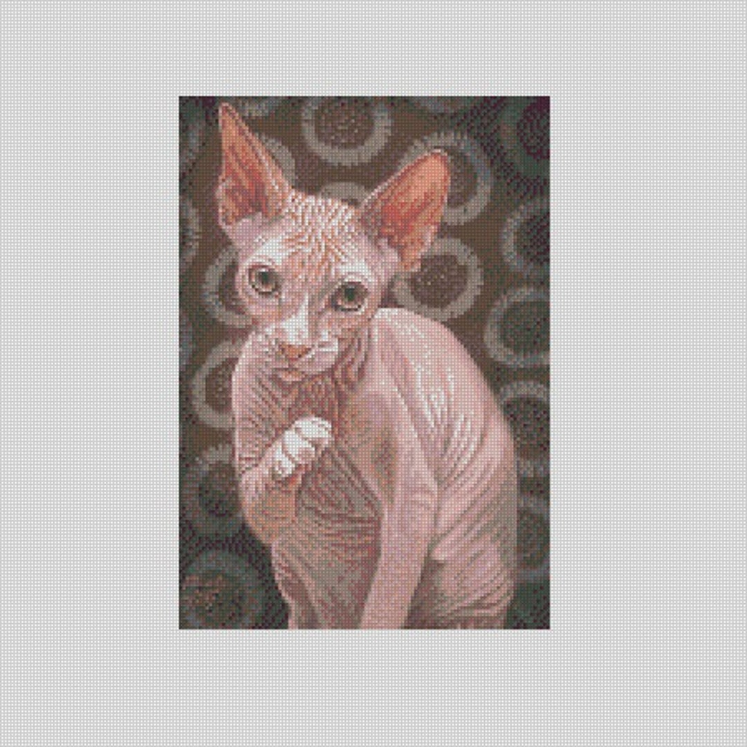 Sphynx Cat Jack Cross Stitch Chart Instant Download PDF Pattern Keeper ...