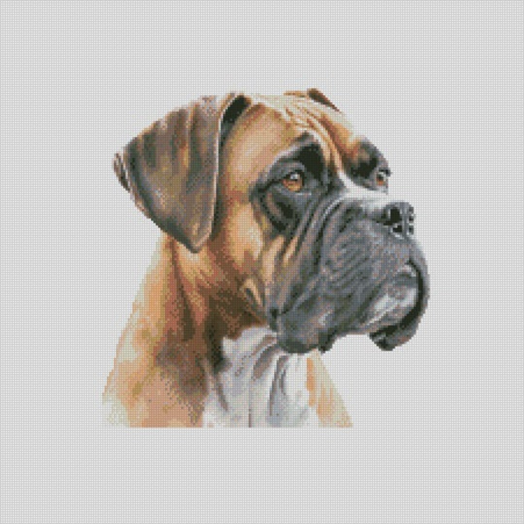 Boxer Dog 1 Cross Stitch Chart Instant Download PDF Pattern Keeper ...