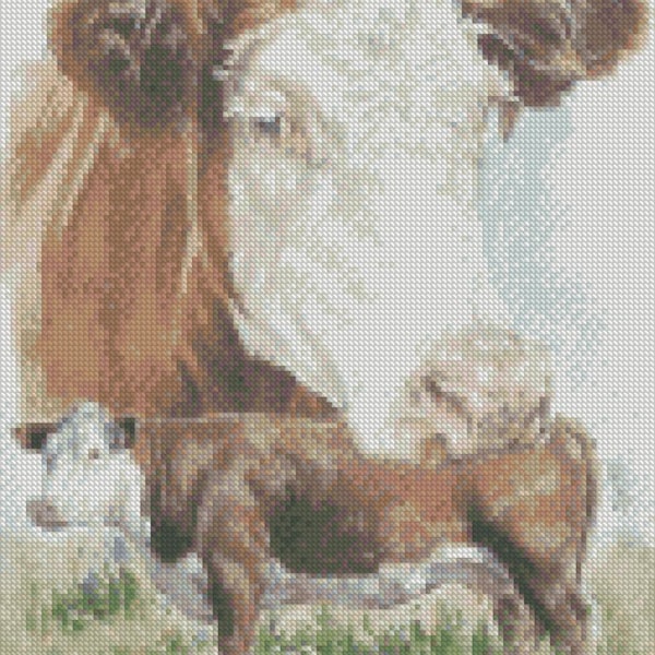 Highland Cow Counted Cross Stitch Kit - Etsy