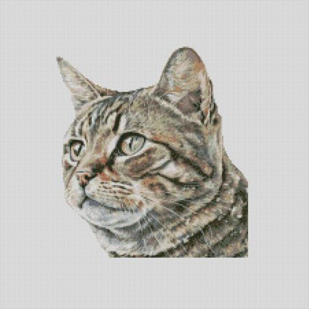 Tabby Cat 1 Cross Stitch Chart Instant Download PDF Pattern Keeper ...
