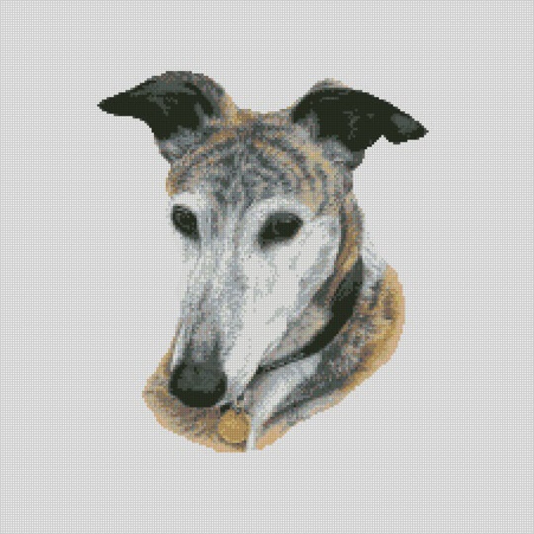 Greyhound Dog Kitt Cross Stitch Chart Instant Download PDF Pattern ...