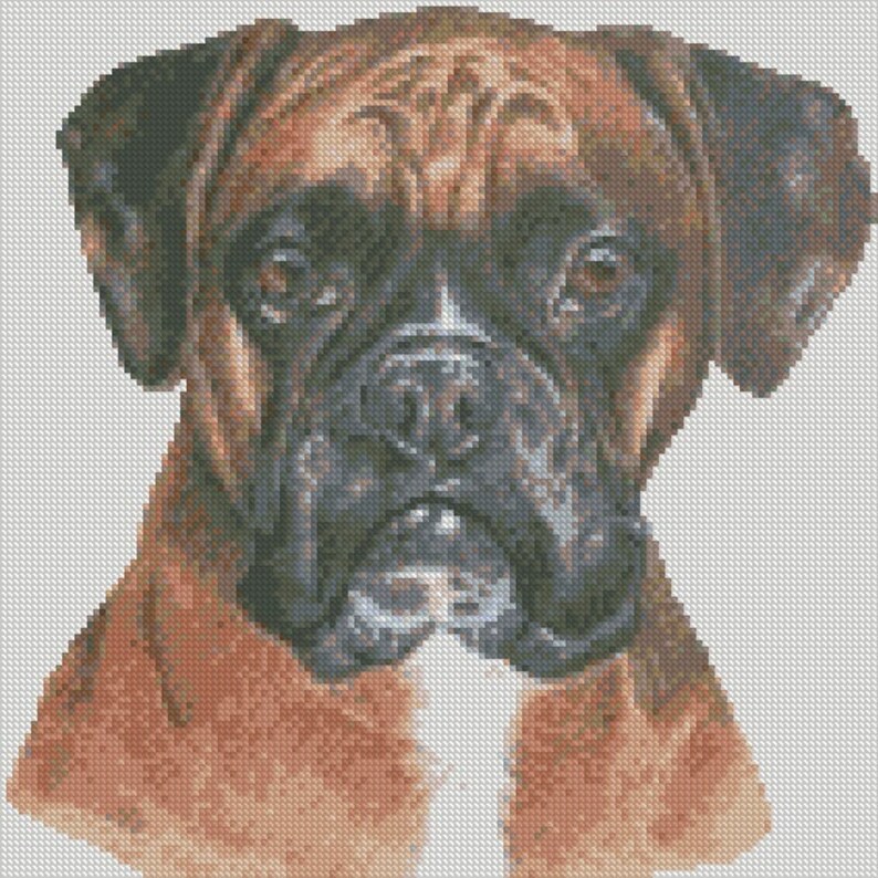 Boxer Dog Cross Stitch Chart Instant Download PDF Pattern Keeper ...