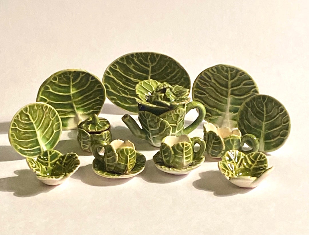 Cabbage Tea-set 1/12th Scale - Etsy