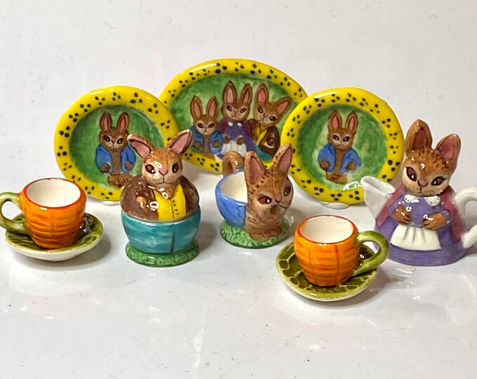 Peter Rabbit & Family Teaset (1/12th Scale) - Etsy