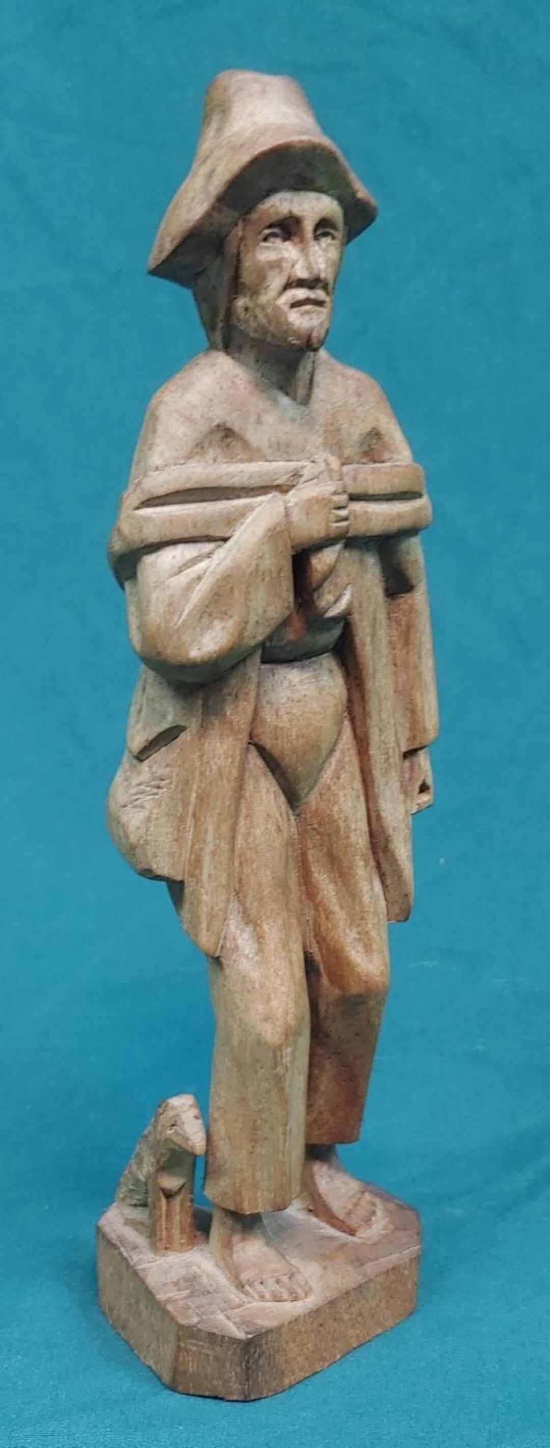 Old Vintage Hand Carved Wooden South American Ecuadorian Figure ...