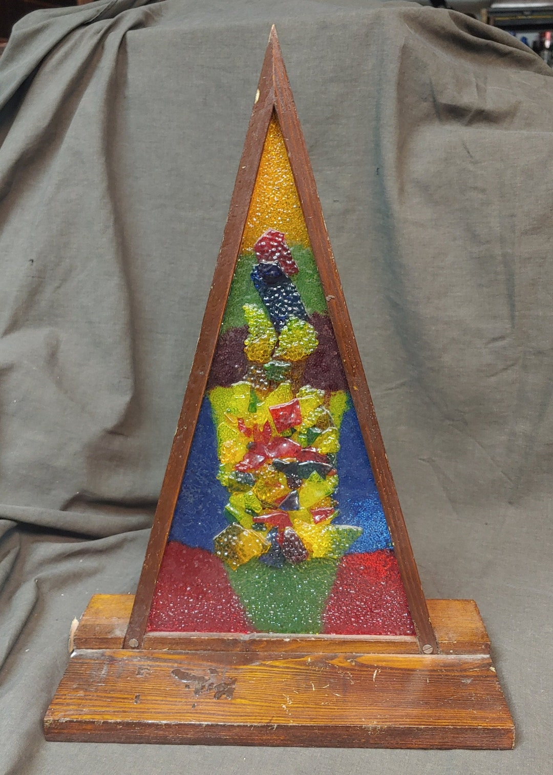 Old Vintage 1960s Mid Century Modern Abstract Triangle Lucite - Etsy