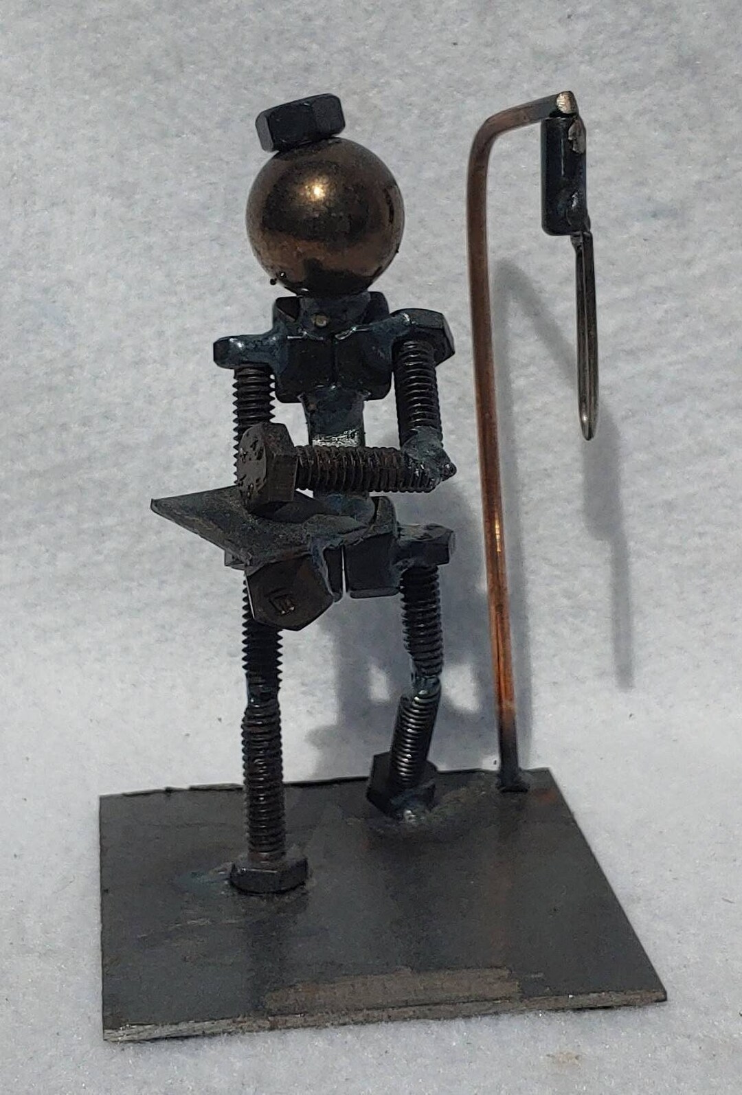 Handmade Metal Scrapwork Found Object Art Sculpture Figure Hangman ...