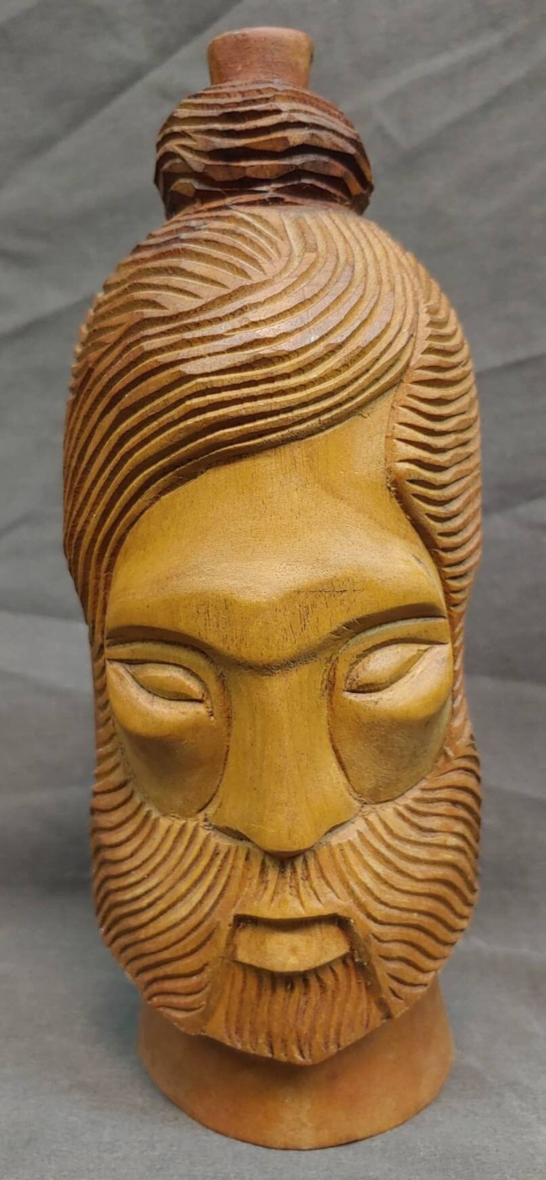 Old Vintage Hand Carved Wooden Figure Bust Head Wood Carving - Etsy