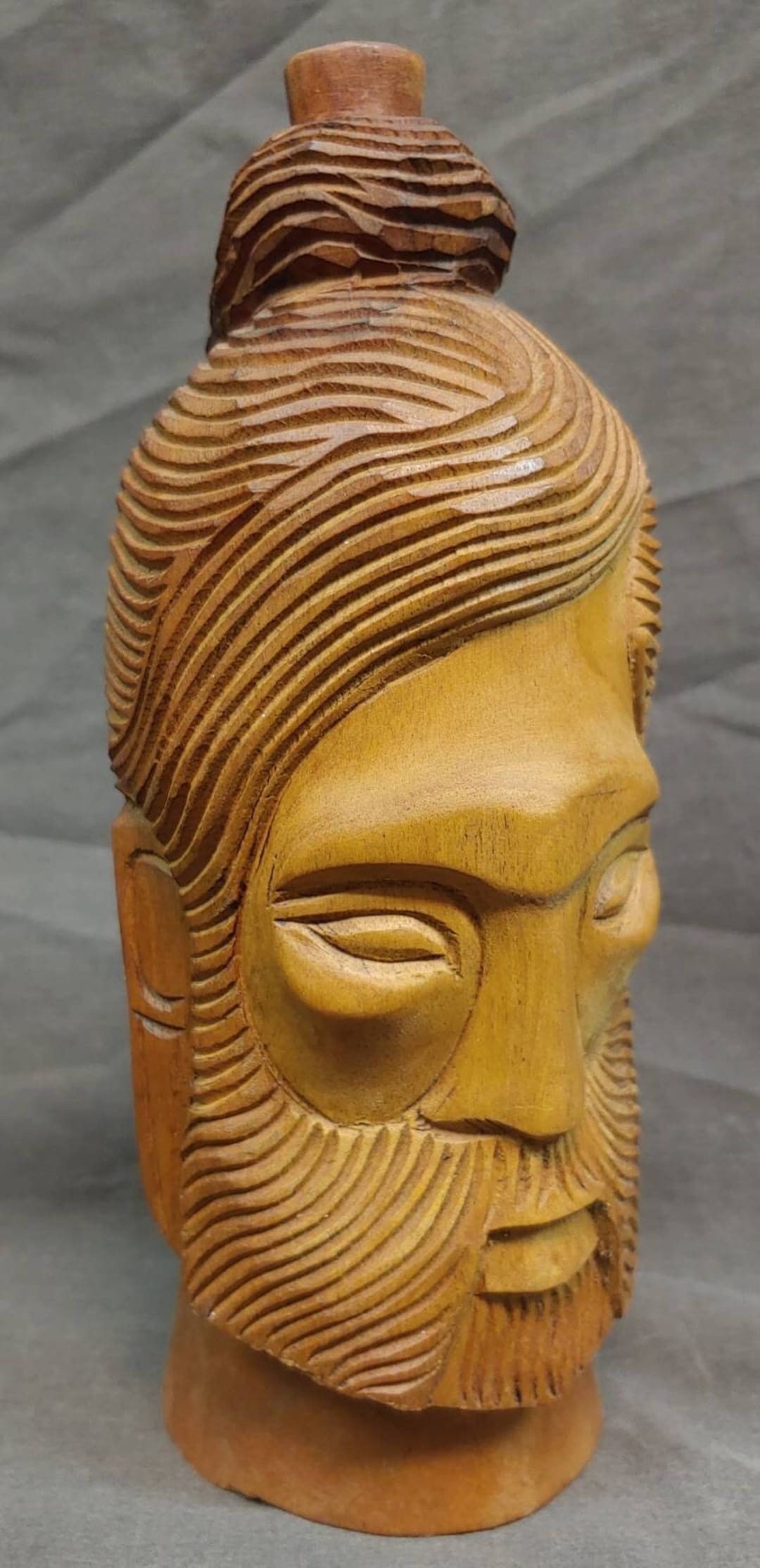 Old Vintage Hand Carved Wooden Figure Head Bust Figure Wood - Etsy