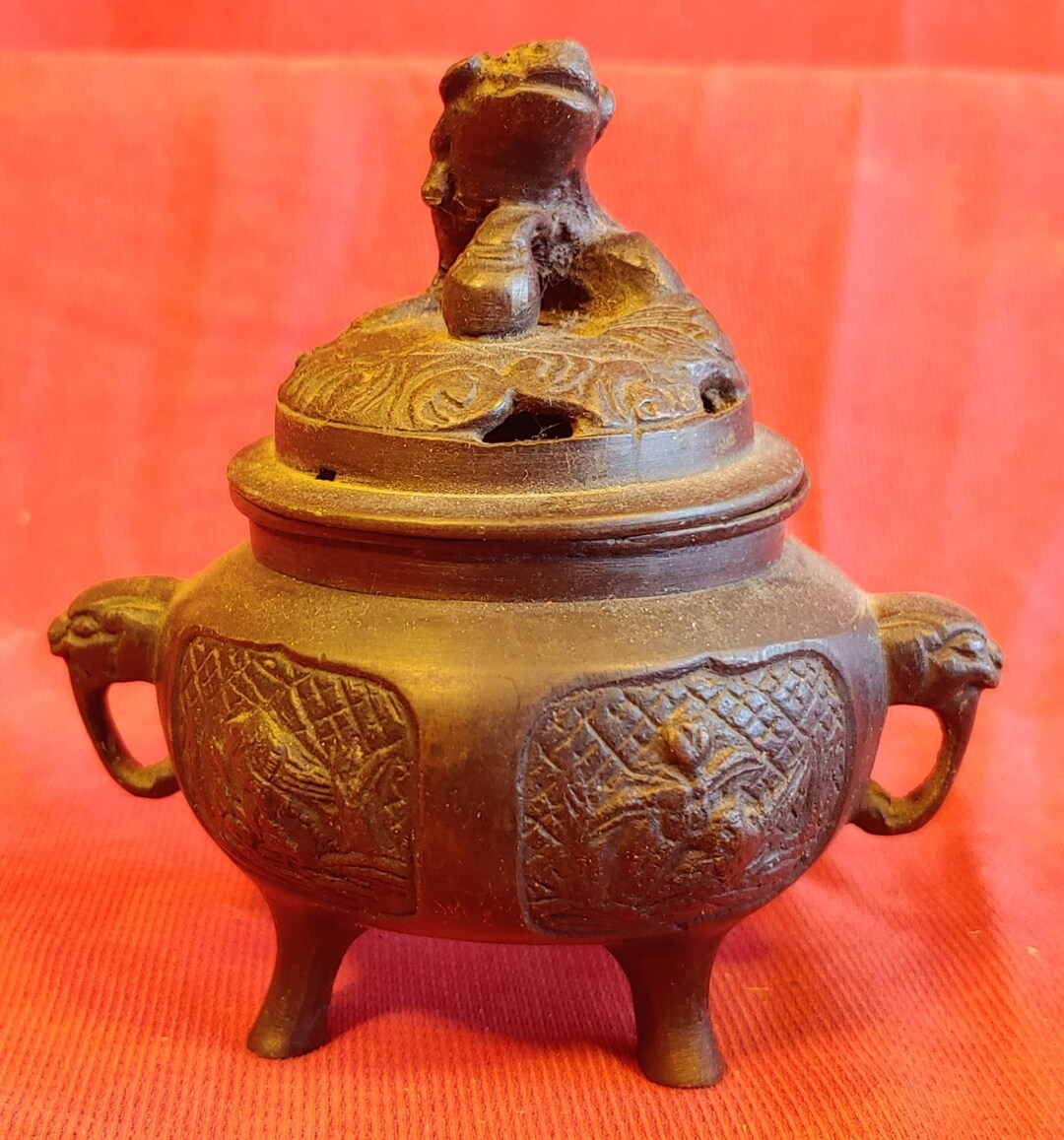 Old Vintage Chinese Bronze Incense Burner - Etsy