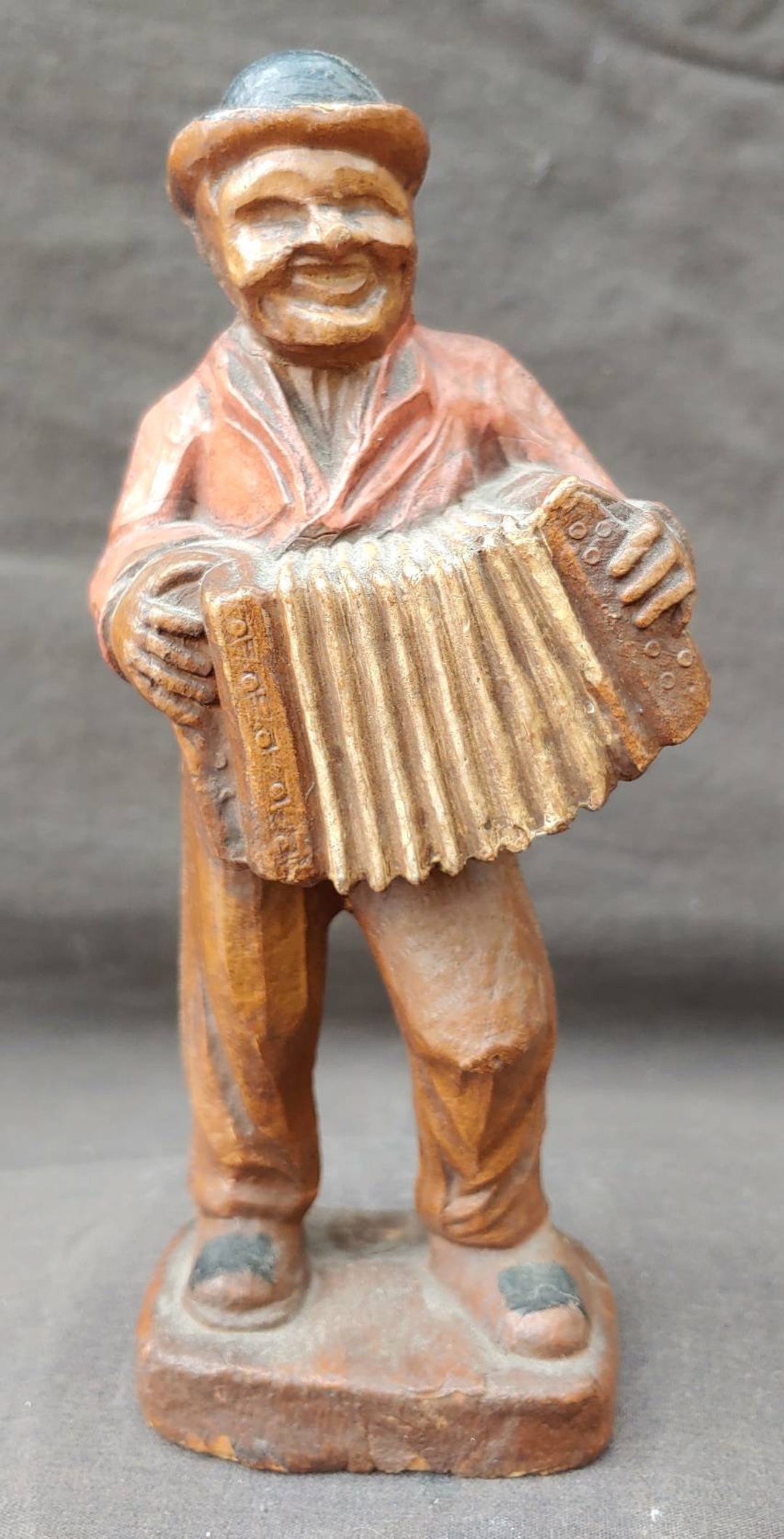 Old Vintage Syroco Composition Figure Figurine Hobo Musician Accordion ...