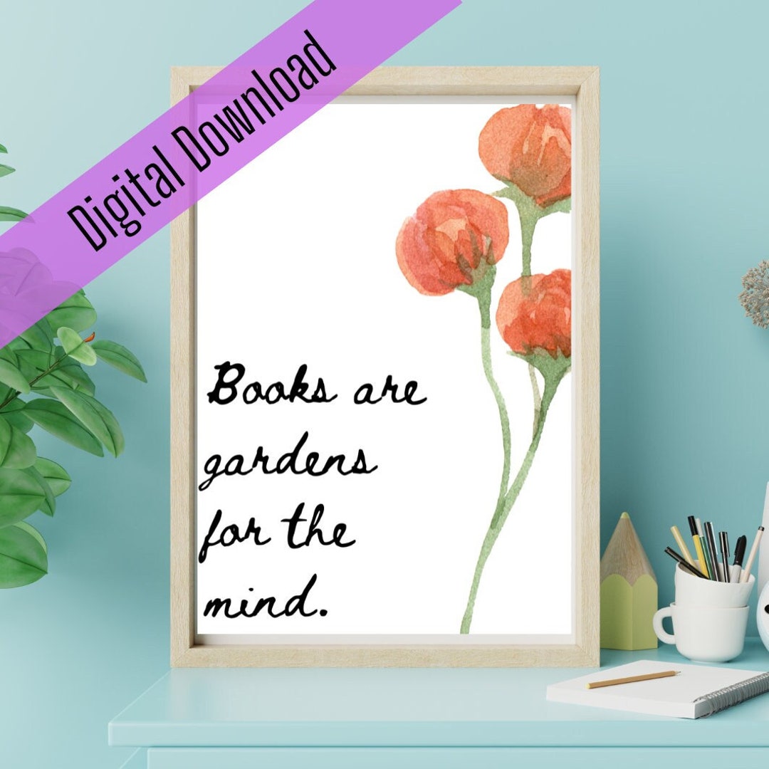 Inspirational Quote, Book Lover, Printable Wall Art, Home Decor ...