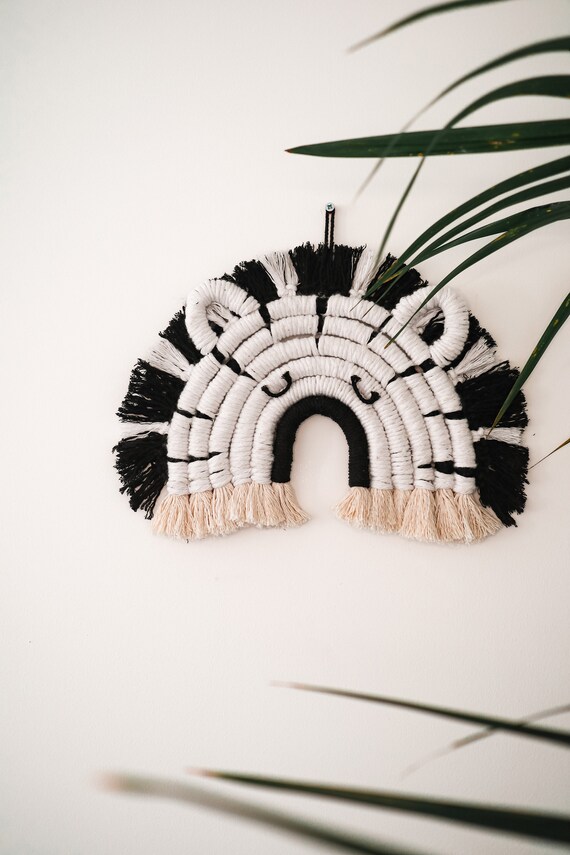 Art & Collectibles Macrame macrame rainbow wall hanging nursery decor ...