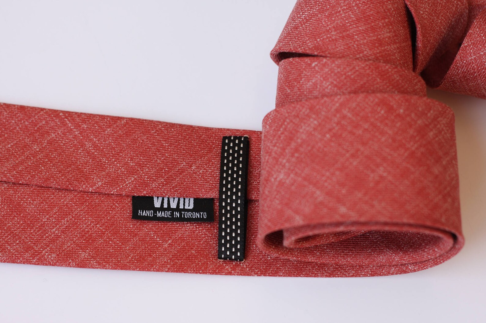 Muted Red Neck Tie Coral Tie Dusty Red Tie Textured - Etsy