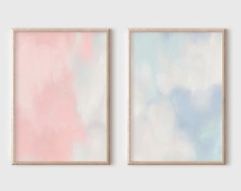 Pink Blue Wall Art - Etsy
