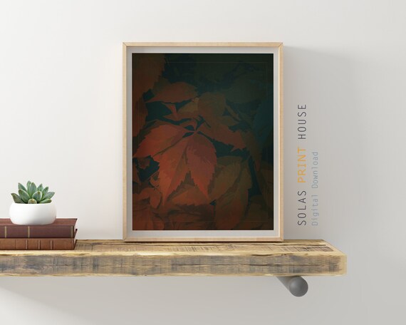 Printable Fall Art Print for Your Living Room Autumn Leaves - Etsy