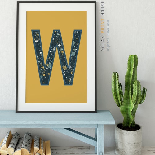 Digital Download Letter Print w Initial Poster - Etsy