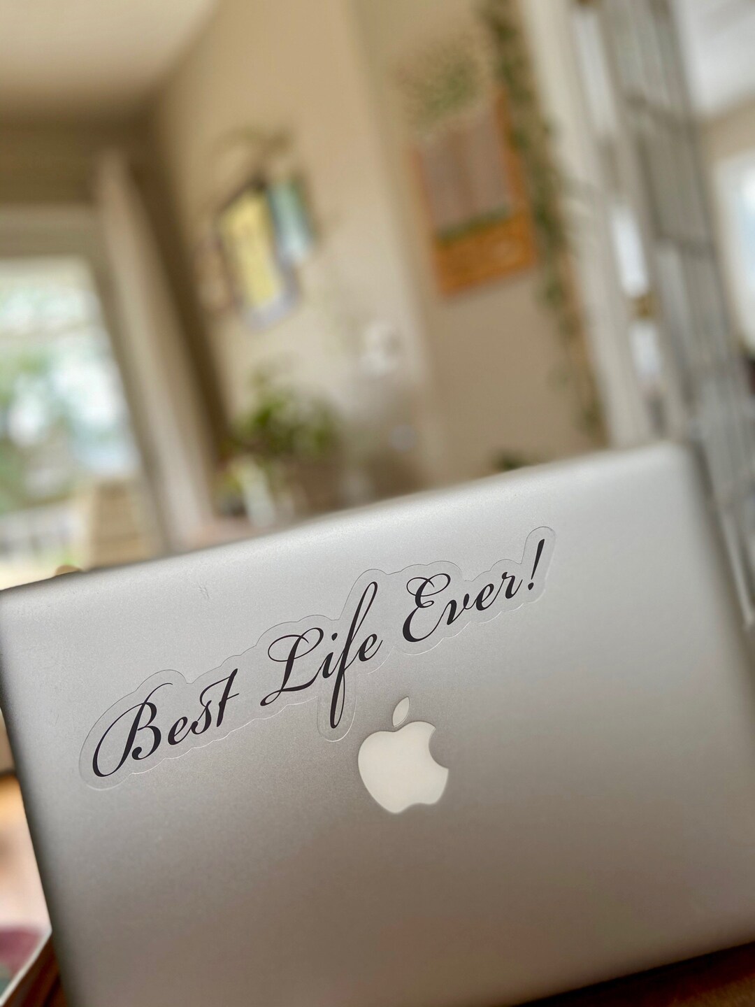 Best Life Ever Sticker Decal With Charcoal Gray Lettering, Laptop ...