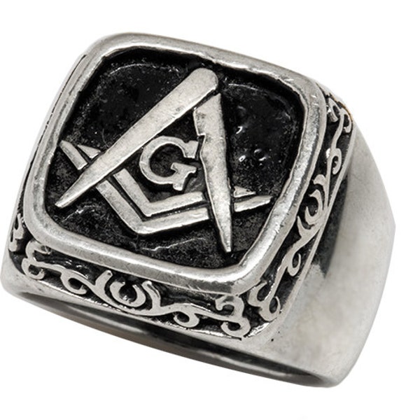Diamond Masonic Ring - Etsy