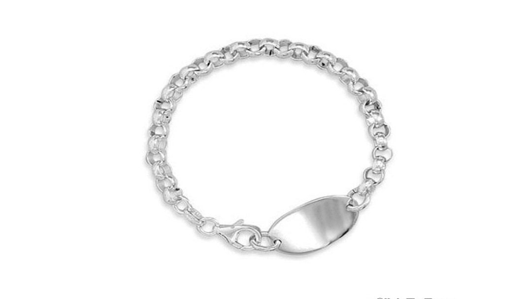 6 Polished Oval ID Rolo Bracelet B101 - Etsy