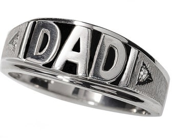 Sterling Silver Dad Ring - Etsy