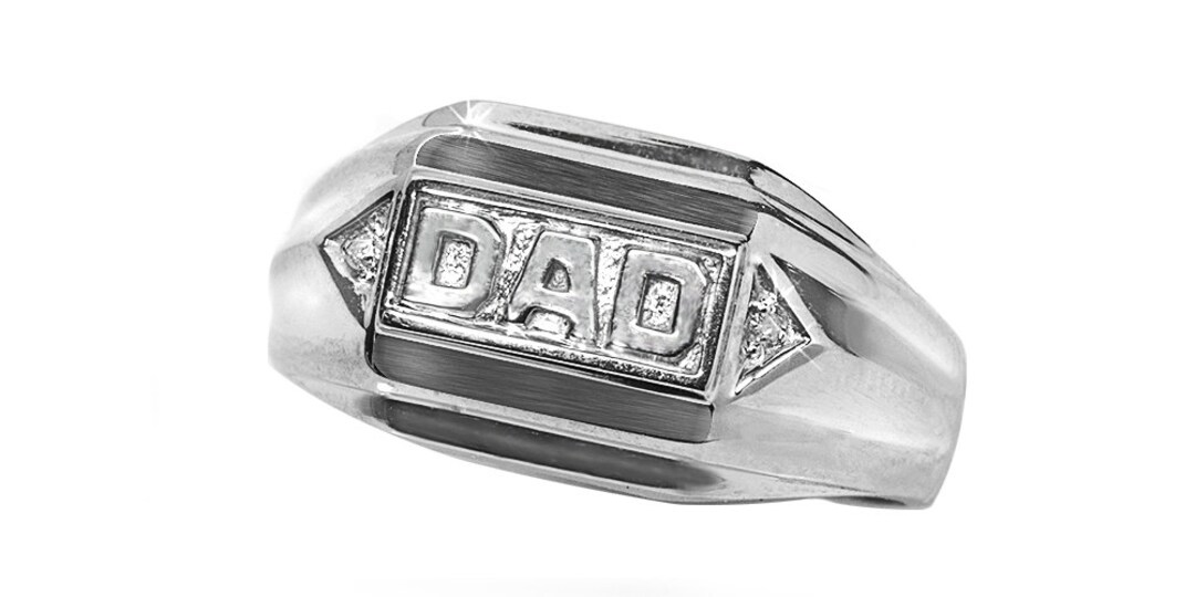 Sterling Silver "dad" Ring - Etsy