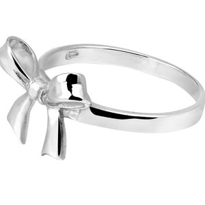 Sterling Silver Bow Ring - Etsy