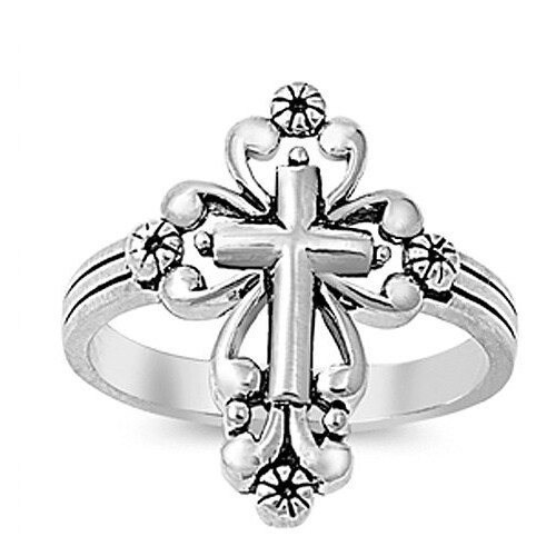 Cross Ring 925 Sterling Silver Holy Cross Signet Christian - Etsy