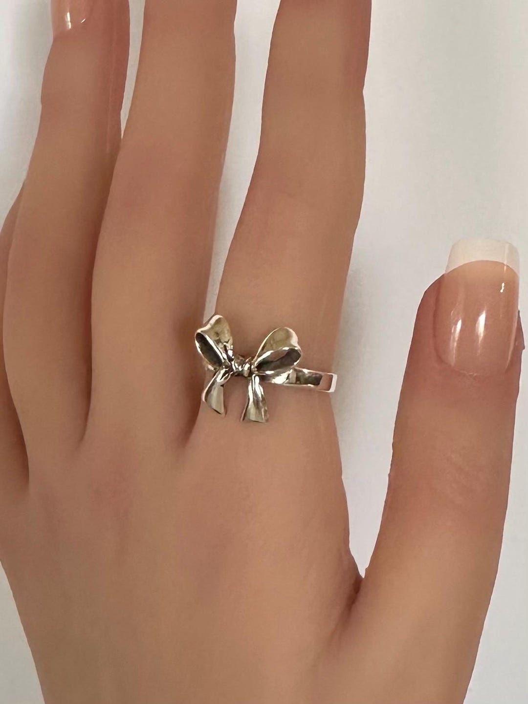 Sterling Silver Bow Ring - Etsy