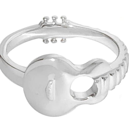 Adjustable Guitar Ring in Sterling Silver Bass Guitar - Etsy