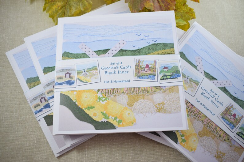 Hut & Homestead Greeting Cards Pack of 4 Blank Inside All - Etsy UK
