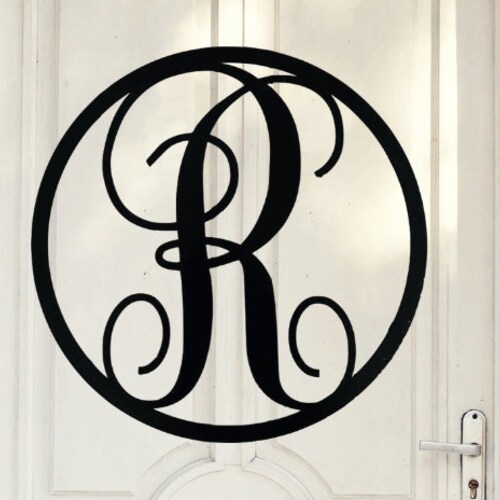 Personalized Classic Initial Metal Sign Metal Wall Art - Etsy