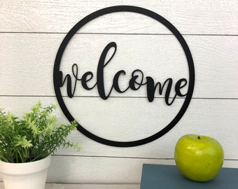 Metal welcome sign | Etsy