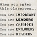 When You Enter This Classroom Print. Inspirational and | Etsy