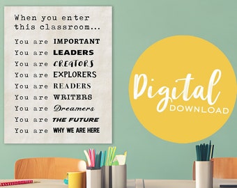 French Français When You Enter This Classroom Rules Teacher ...